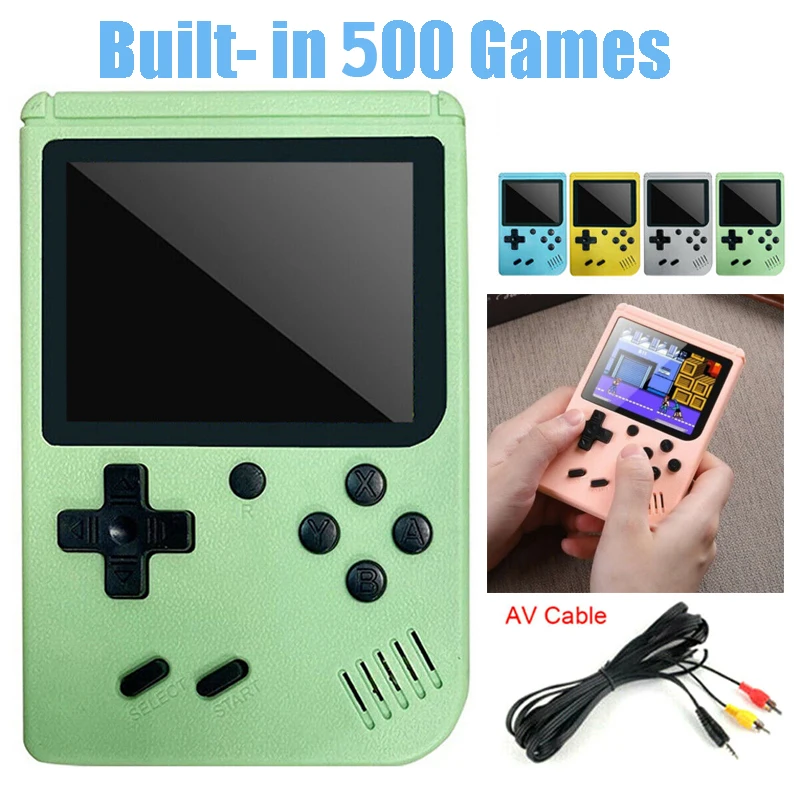 1 set Built-in 500 Classic Games Children Handheld Game Players for ...