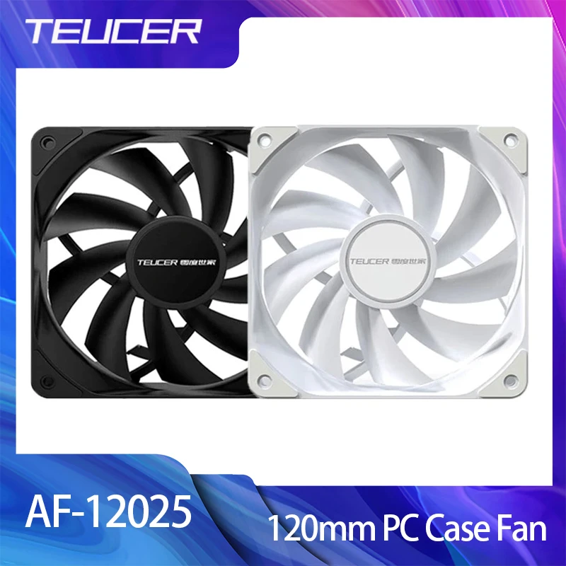 TEUCER-B12025-120mm-PC-Case-Fan-4PIN-PWM-12CM-Fan-1800RPM-Computer ...
