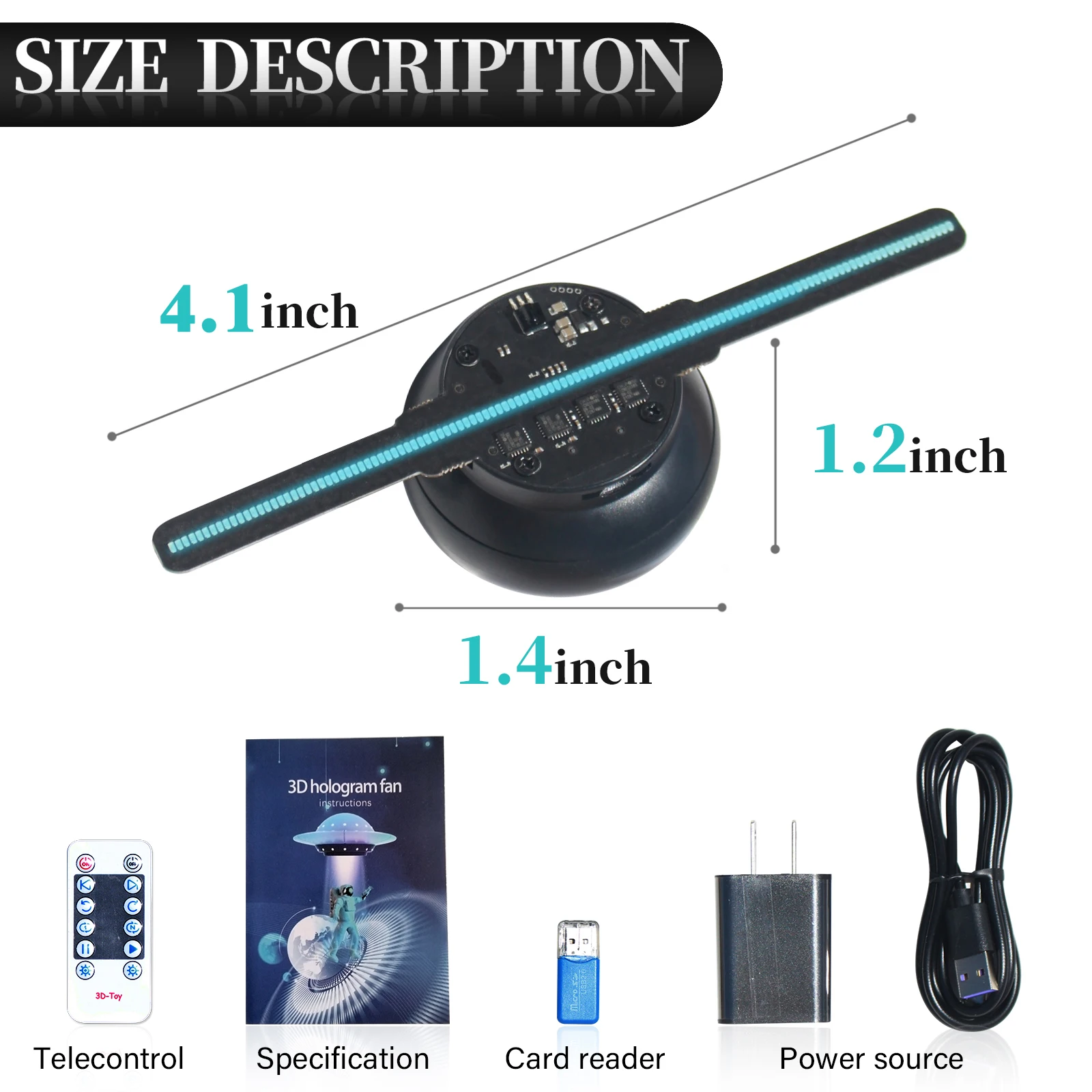 4-1in-10cm-3D-hologram-fan-96-0603-LED-beads-holographic-projector-HD ...