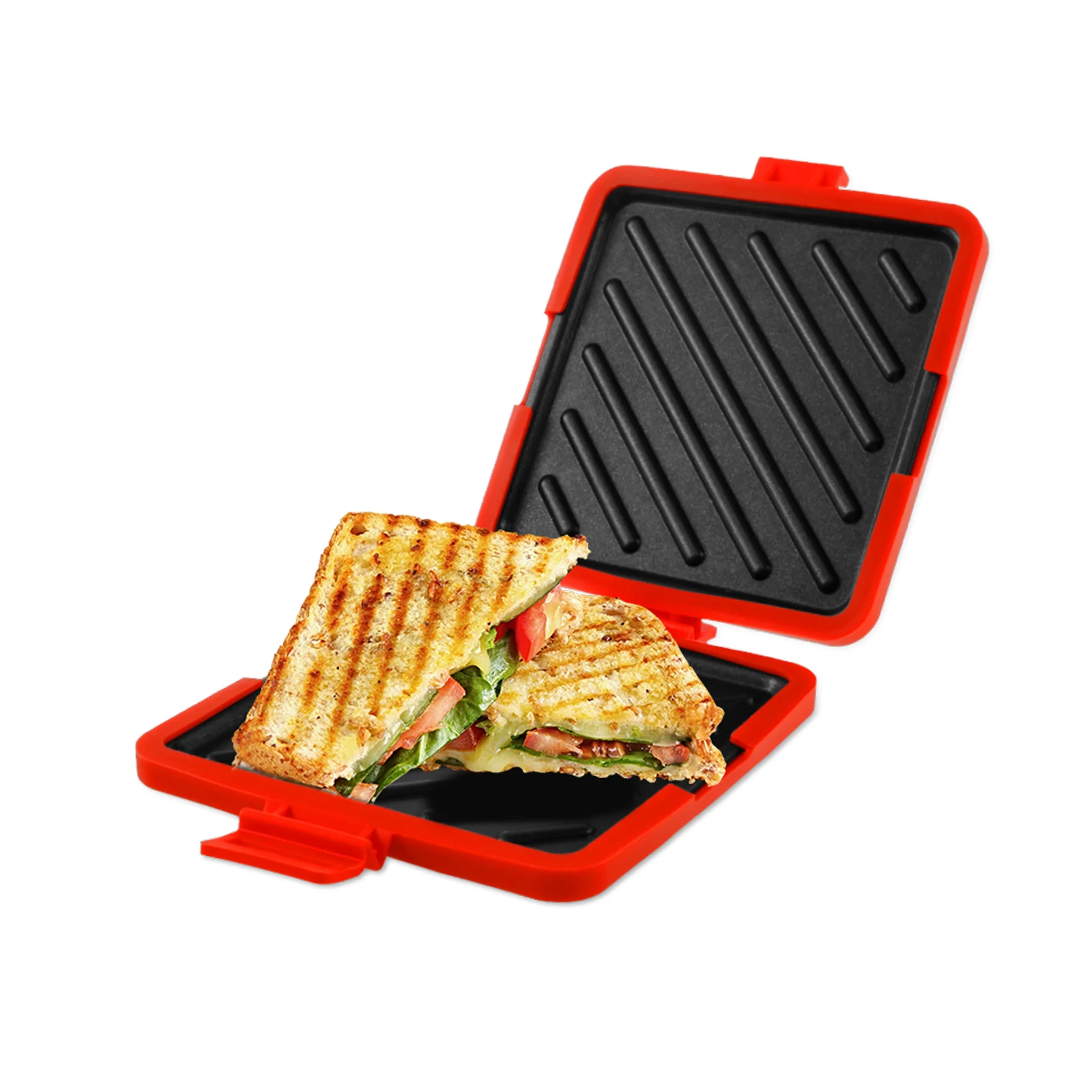 Microwave Toastie Sandwich Maker with Adjustable Silicone Straps ...
