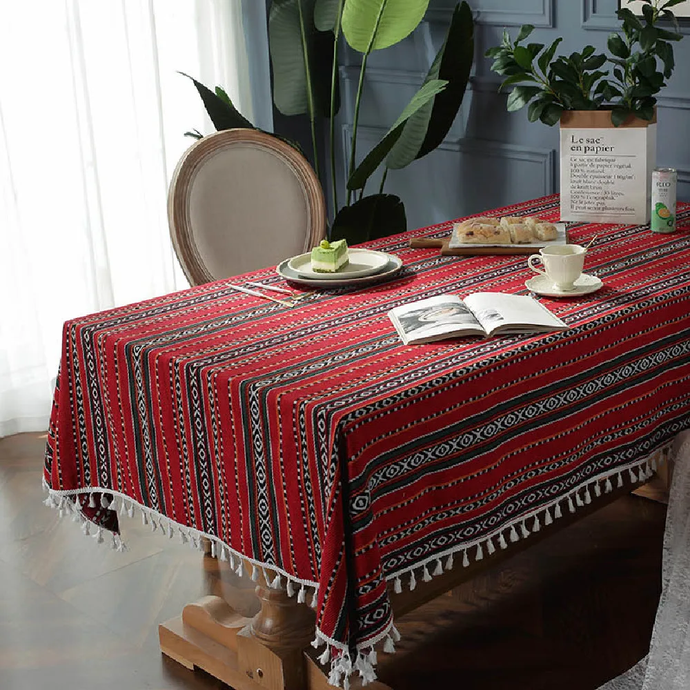 Dining-Table-Tablecloth-Simian-National-Wind-Cotton-and-Linen ...