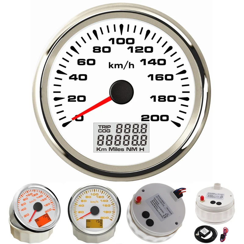 New Style 85mm GPS Speedometers 0 200km/h Waterproof GPS Speed ...