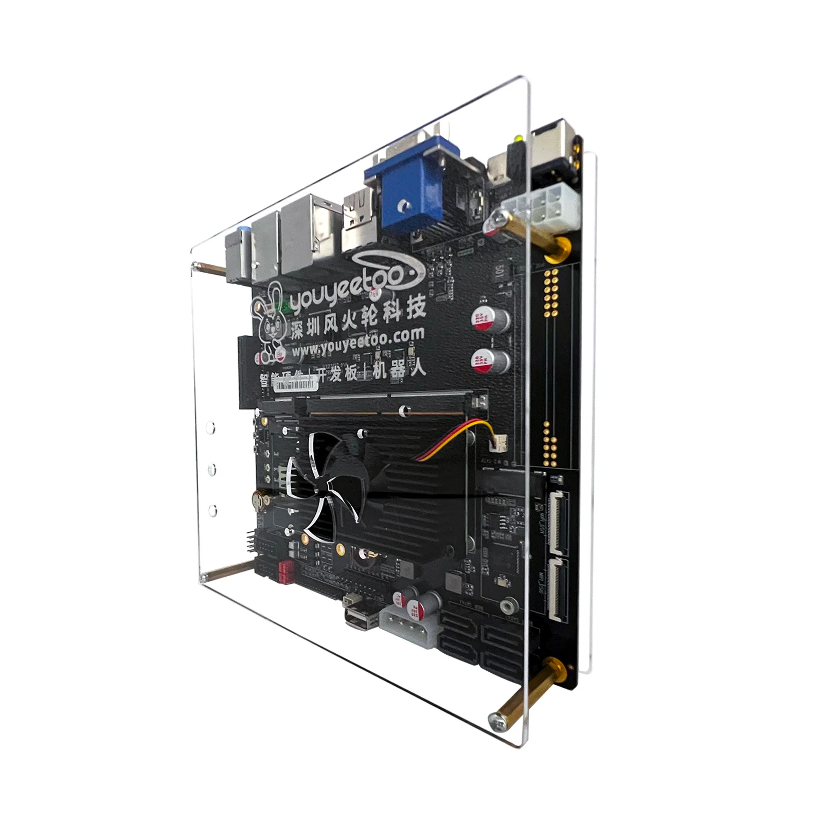 Acrylic Case for ITX-3588j Rockchip RK3588 8K AI MainBoard