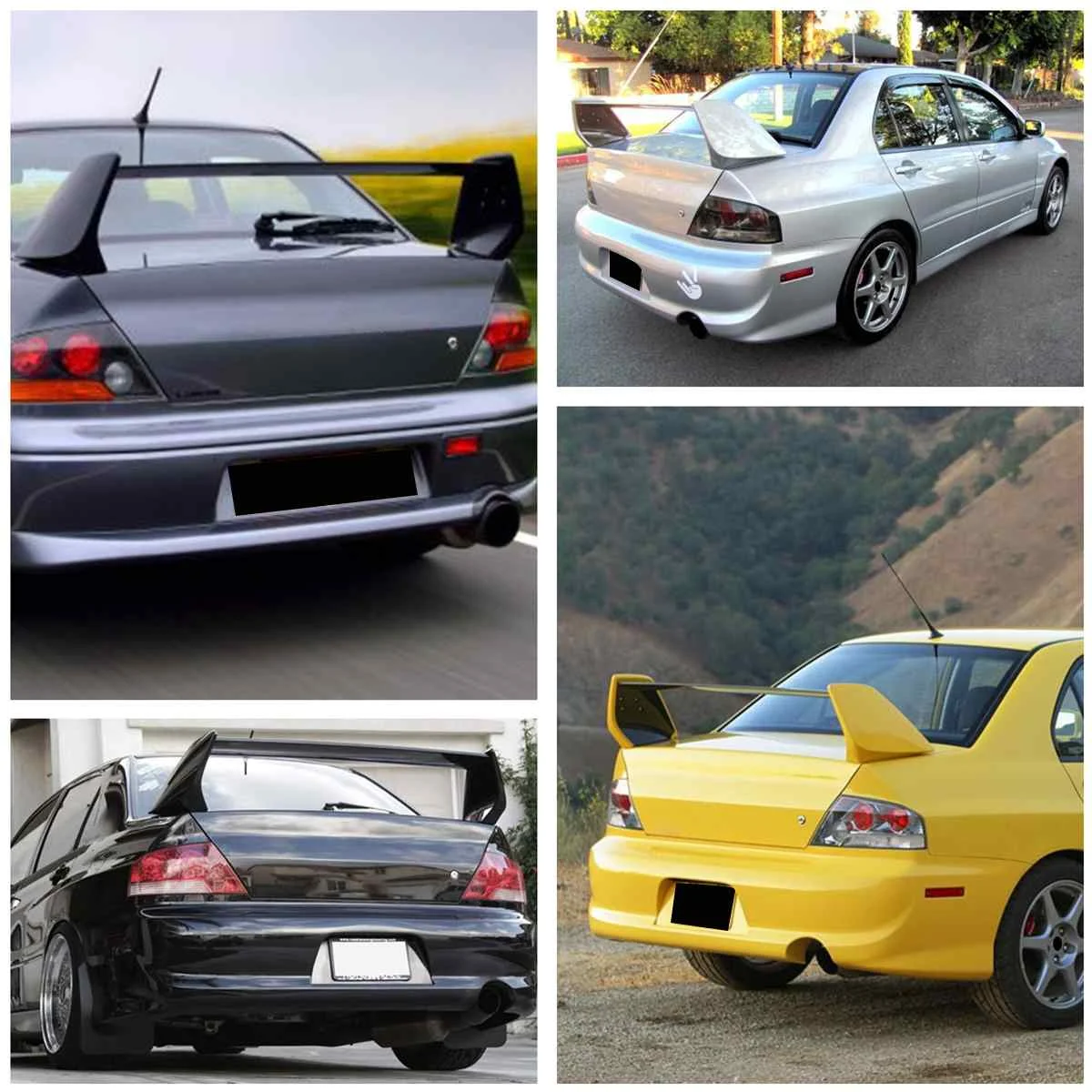 New Car Rear Spoiler Wing Lip Extension For Mitsubishi Lancer Evolution ...