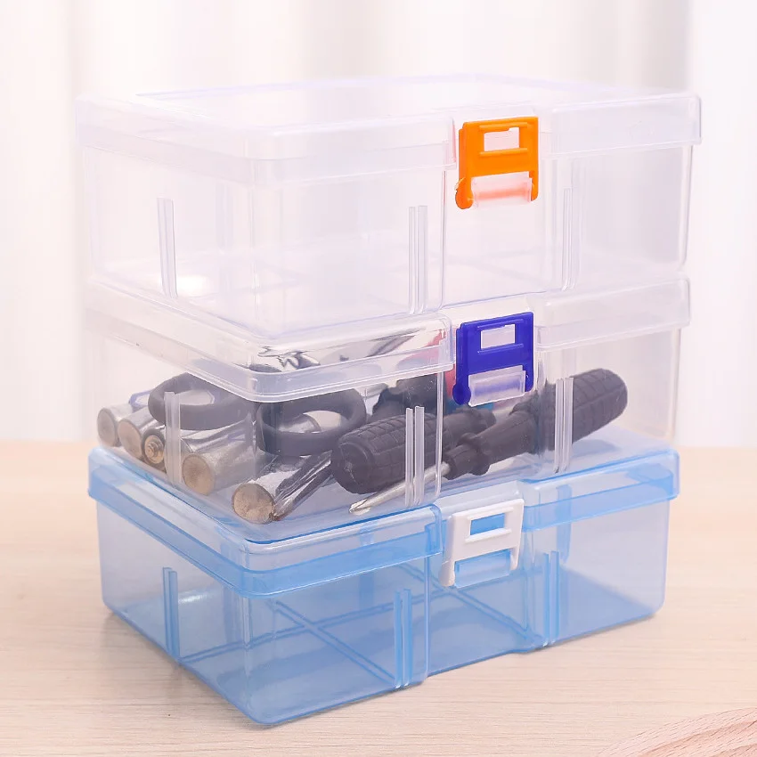 PP-Plastic-Boxes-Clear-Rectangular-Organizer-Case-Hardware-Tools ...