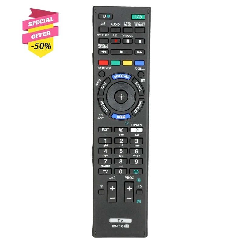 RM-ED061 Remote Control For Sony TV KD-49X8505B KD-55X8505B KD-55X9005B ...