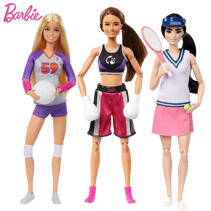 Original-Barbie-Made-To-Move-Career-Doll-Tennis-Volleyball-Boxer-Player ...