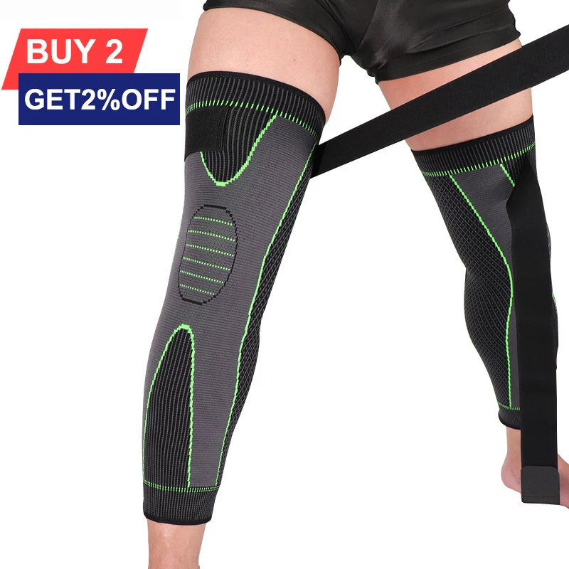1-Pcs-Compression-Knee-Pads-Support-Lengthen-Stripe-Sport-Sleeve ...