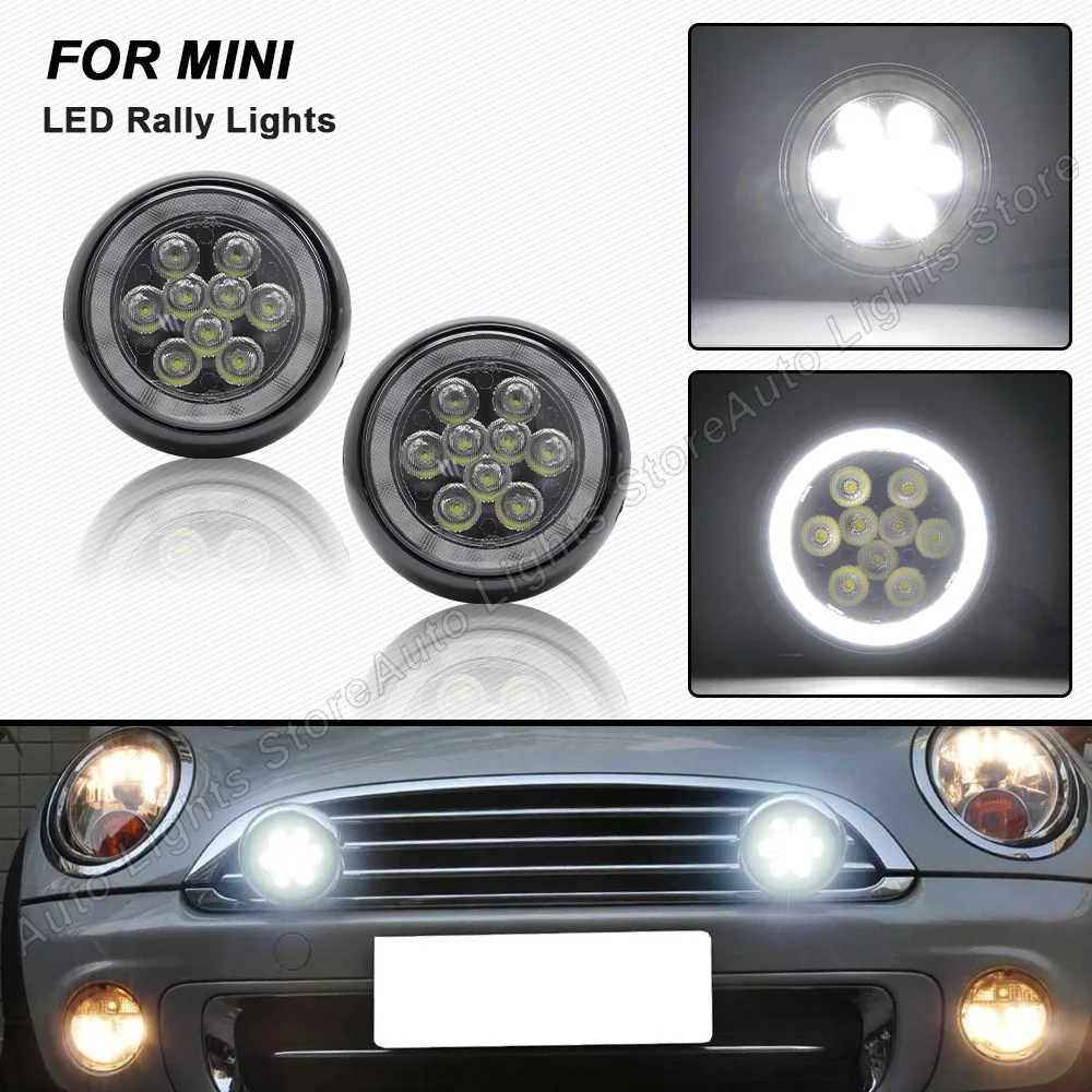 2PCS-LED-Daytime-Running-Lights-Fog-DRL-Rally-Driving-Lamps-For-Mini ...