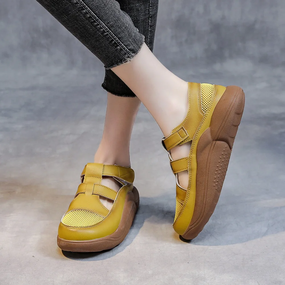 2023-Summer-New-Hollowed-out-Mesh-Bread-Head-Hole-Shoes-Women-s-Mesh ...