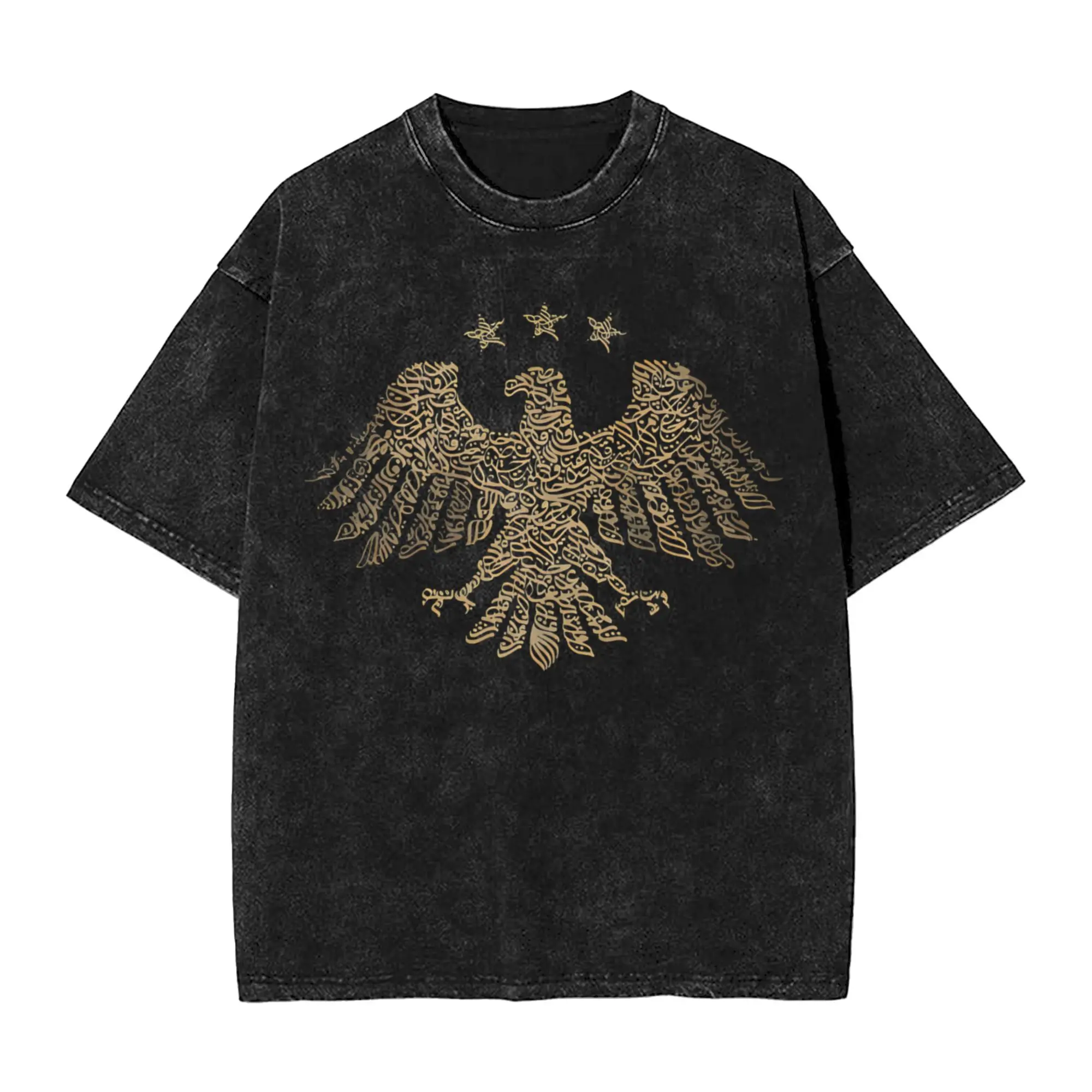 Syria Eagle Logo T Shirt Beach Y2K Retro T Shirts Cotton Fashion Tshirt ...