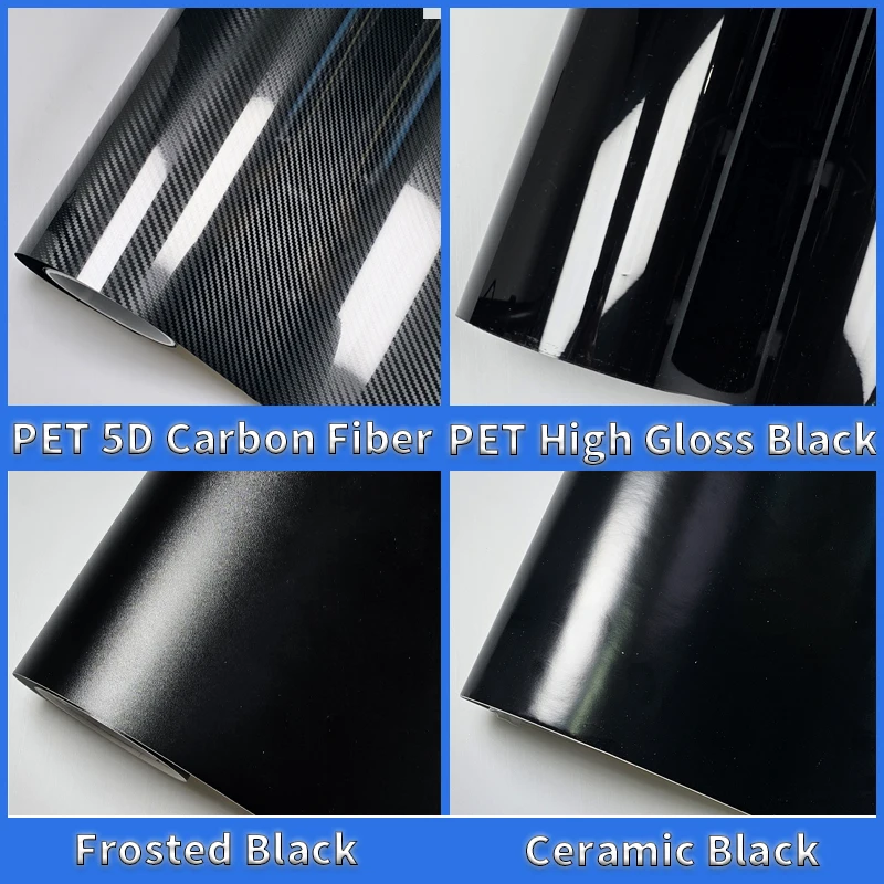 Frosted-Black-Carbon-Fiber-Car-Stickers-Vinyl-Wrap-Film-Glossy-Matte ...