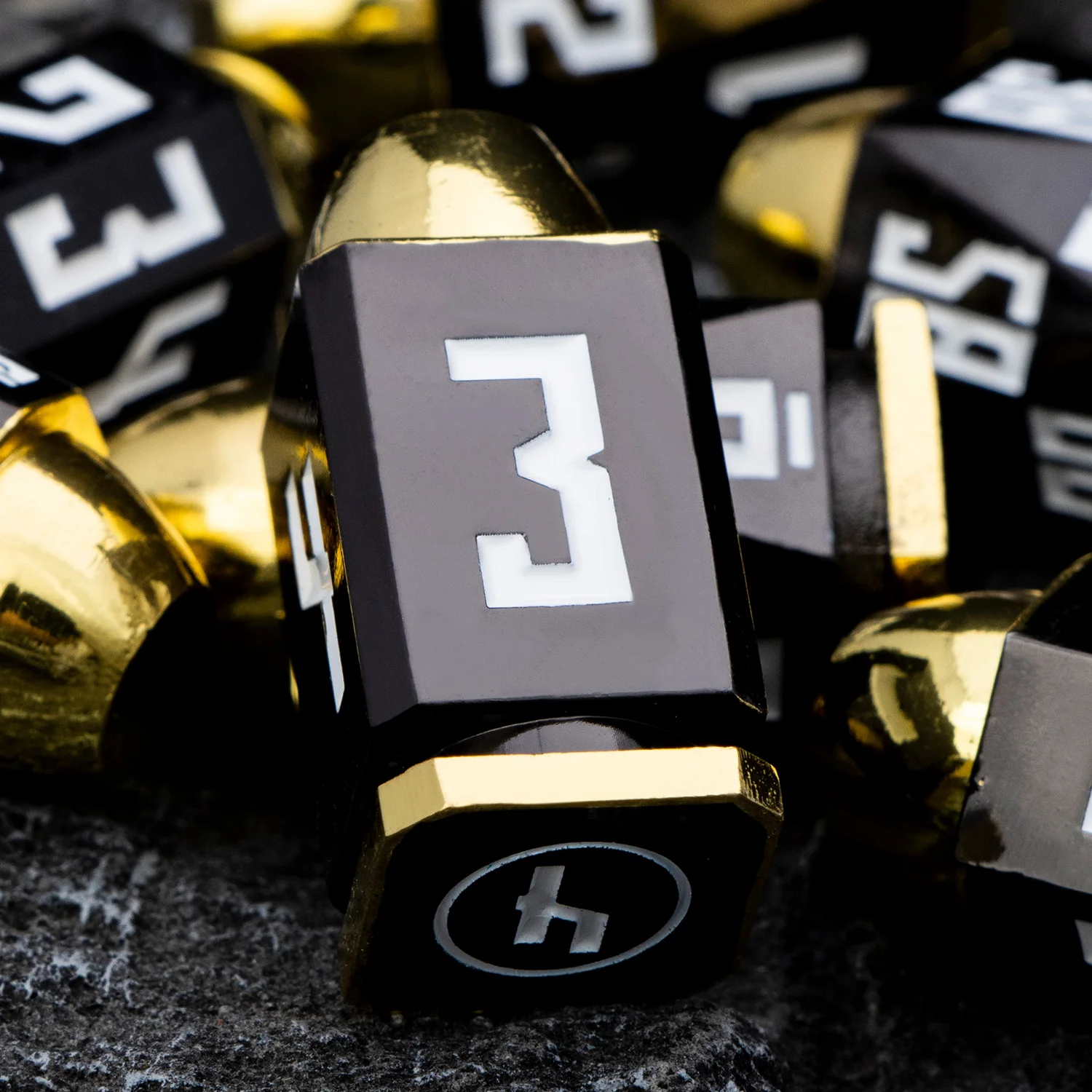 DND-Metal-Polyhedral-Black-Bullet-Larger-RPG-Handmade-Dice-For-D-and-D ...