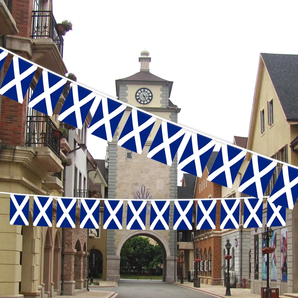 14*21cm 20PCS/set 5.5Meter Scotland String Flag Hanging Scotland World ...