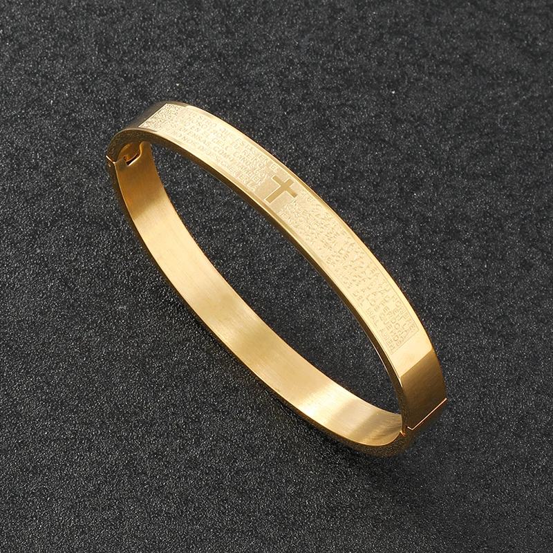 Luxury-Stainless-Steel-Cross-Carving-Spanish-Scripture-Man-Bracelets ...