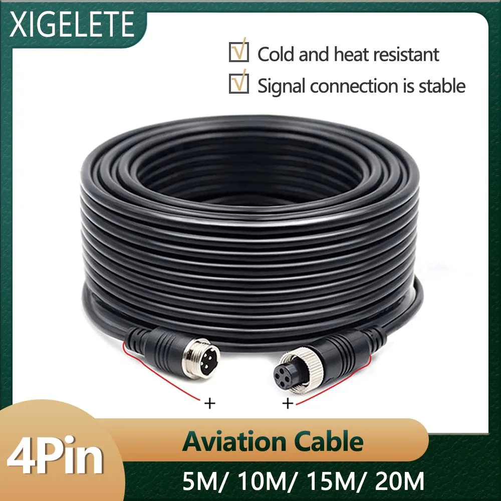 4PIN Aviation Head Extension Cable For Car Camera Display Double ...