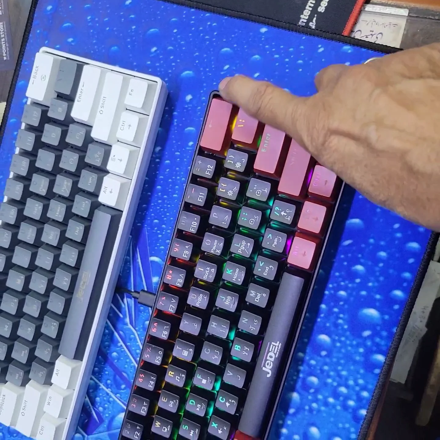 Rainbow Mechanical keyboard Jedel KL69 Wired Mechanical Rainbow Gaming ...