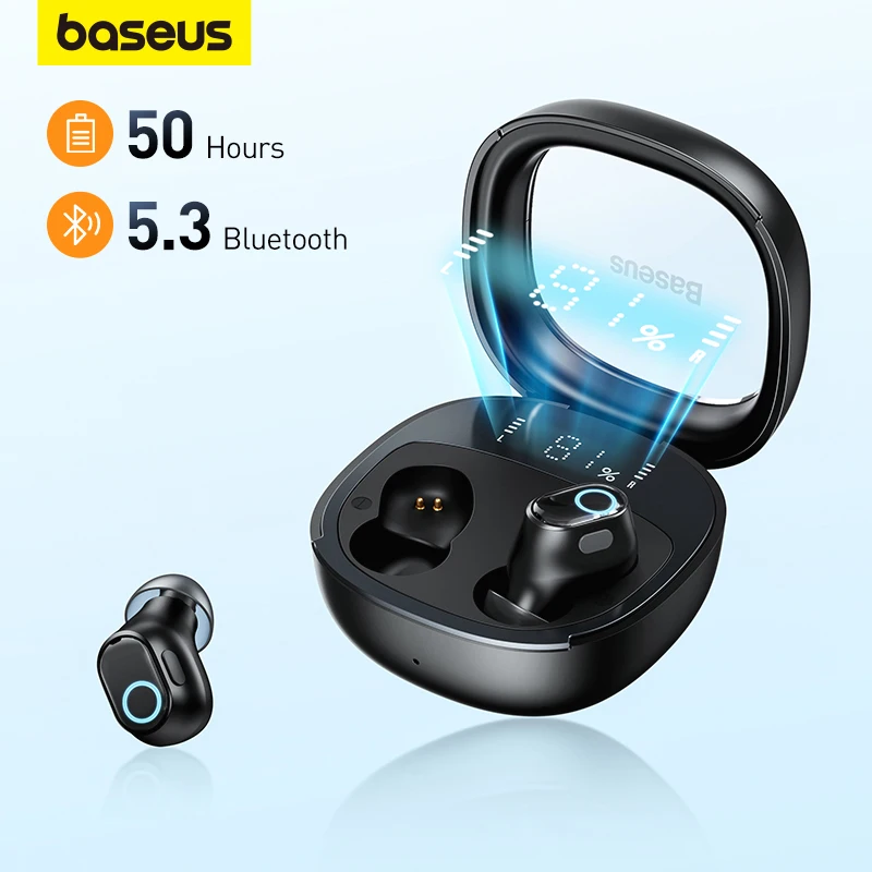 Baseus WM02 Plus Wireless Earphones TWS Bluetooth 5.3 Headphones ...