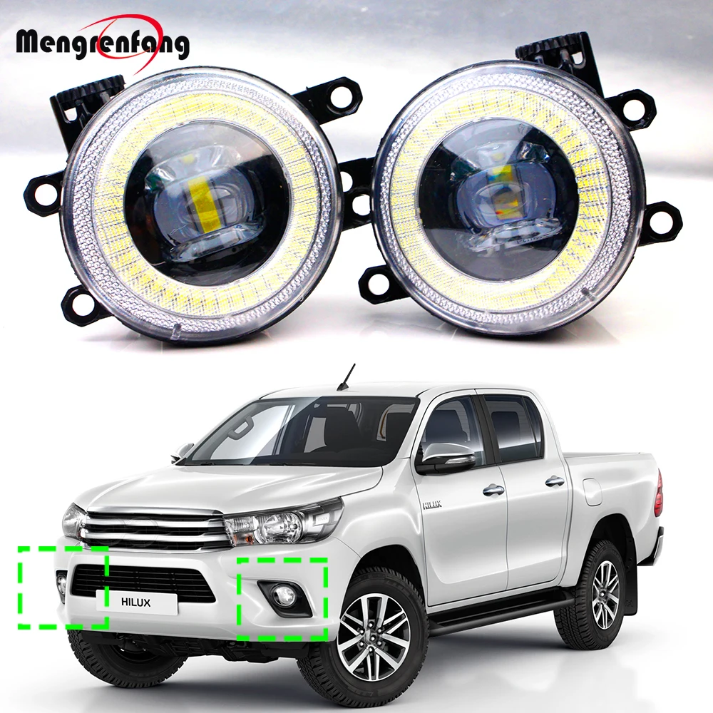 2-X-30W-H11-Car-Front-Angel-Eye-LED-Fog-Light-DRL-Daylight-For-Toyota ...