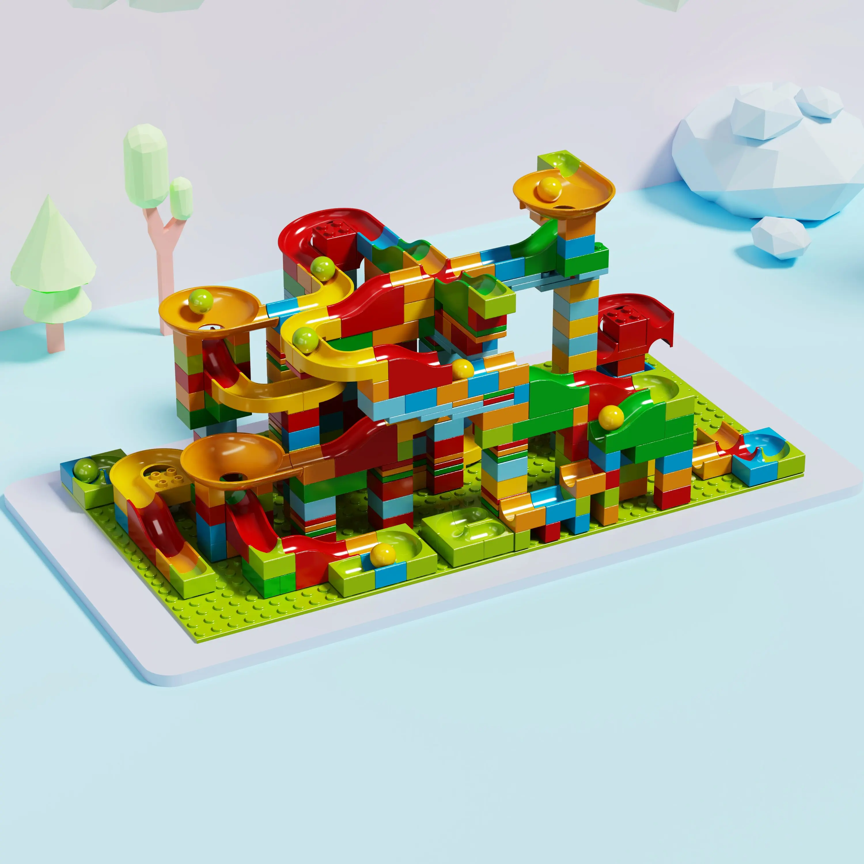 500-DIY-creative-slide-building-blocks-Classic-building-blocks-for ...