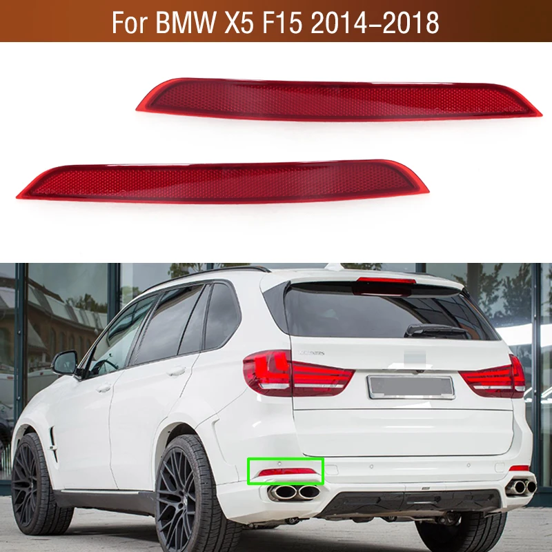 For-BMW-X5-F15-2014-2018-Car-Rear-Bumper-Reflector-Light-Tail-Stop-Fog ...