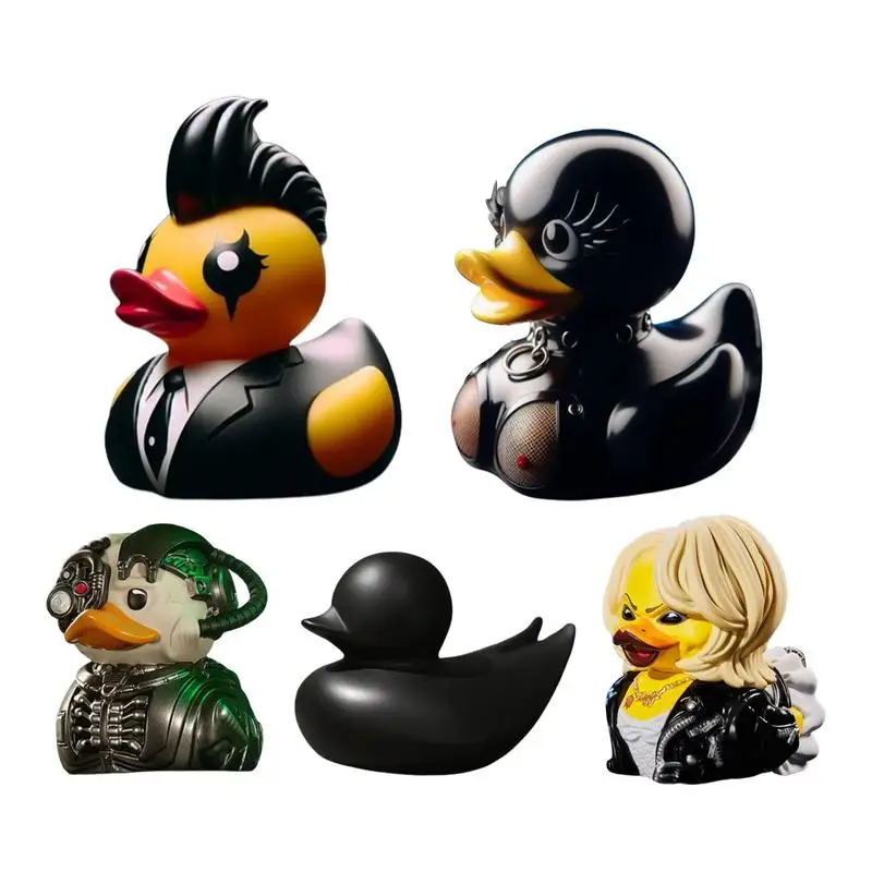 Punk-Duck-Figurines-Punky-Small-Duck-Statue-Cool-Cartoon-Resin-Duck ...