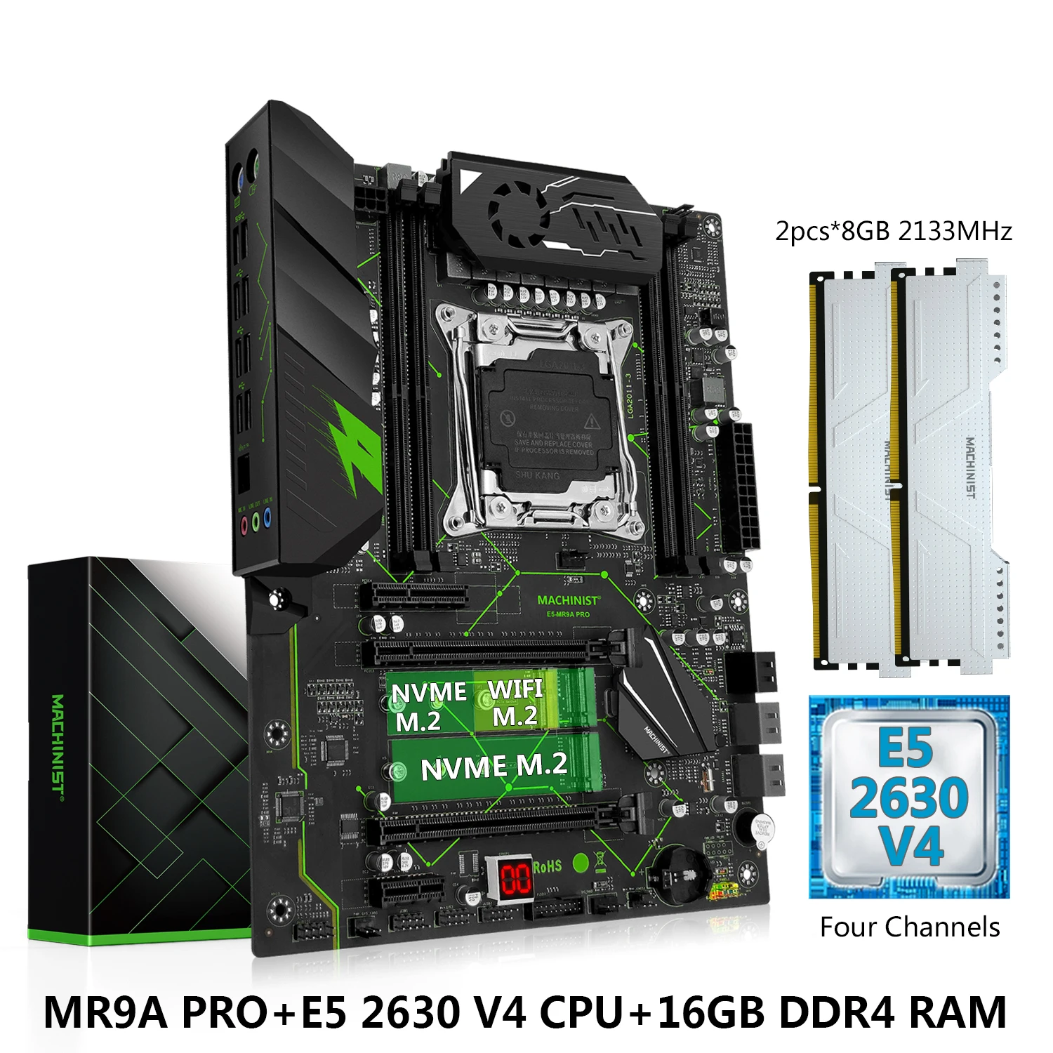 MACHINIST-Kit de conjunto de placas-mãe, MR9A PRO X99, Xeon E5 2630 V4 ...