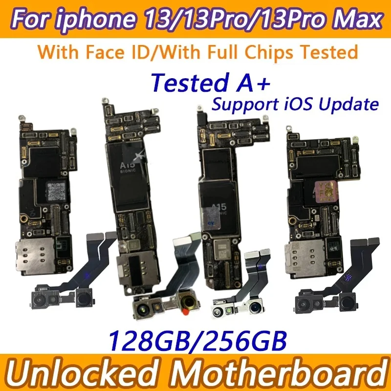 Tested Mainboard For iPhone 13 Pro/Promax 13 mini Motherboard With Face ...