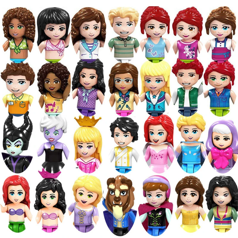 Figures Blocks Construction Girls | Disney Princess Building Block ...