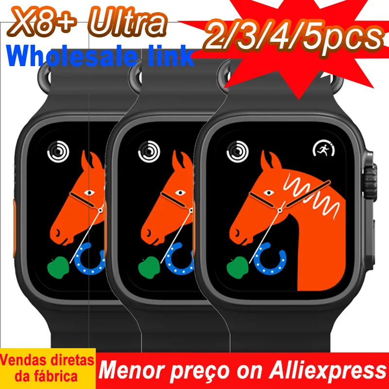 2pcs 3pcs 5pcs X8+ultra Smart Watch Ultra X8 Plus 49mm Wireless ...