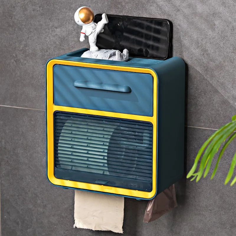Wall-Mounted-Tissue-Box-Toilet-Paper-Container-Holder-Bathroom ...