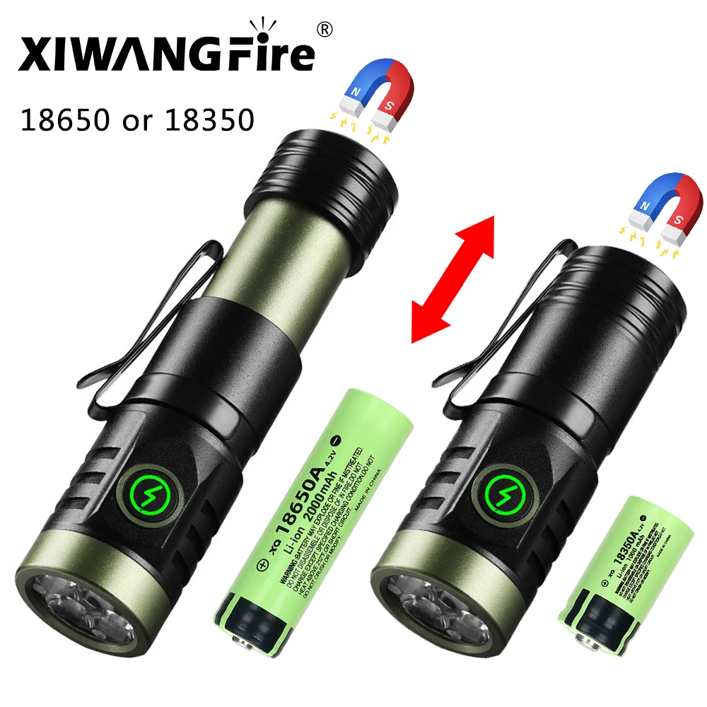 4-XPG-LED-Flashlight-2000lm-18650-USB-Rechargeable-Portable-Torch-with ...