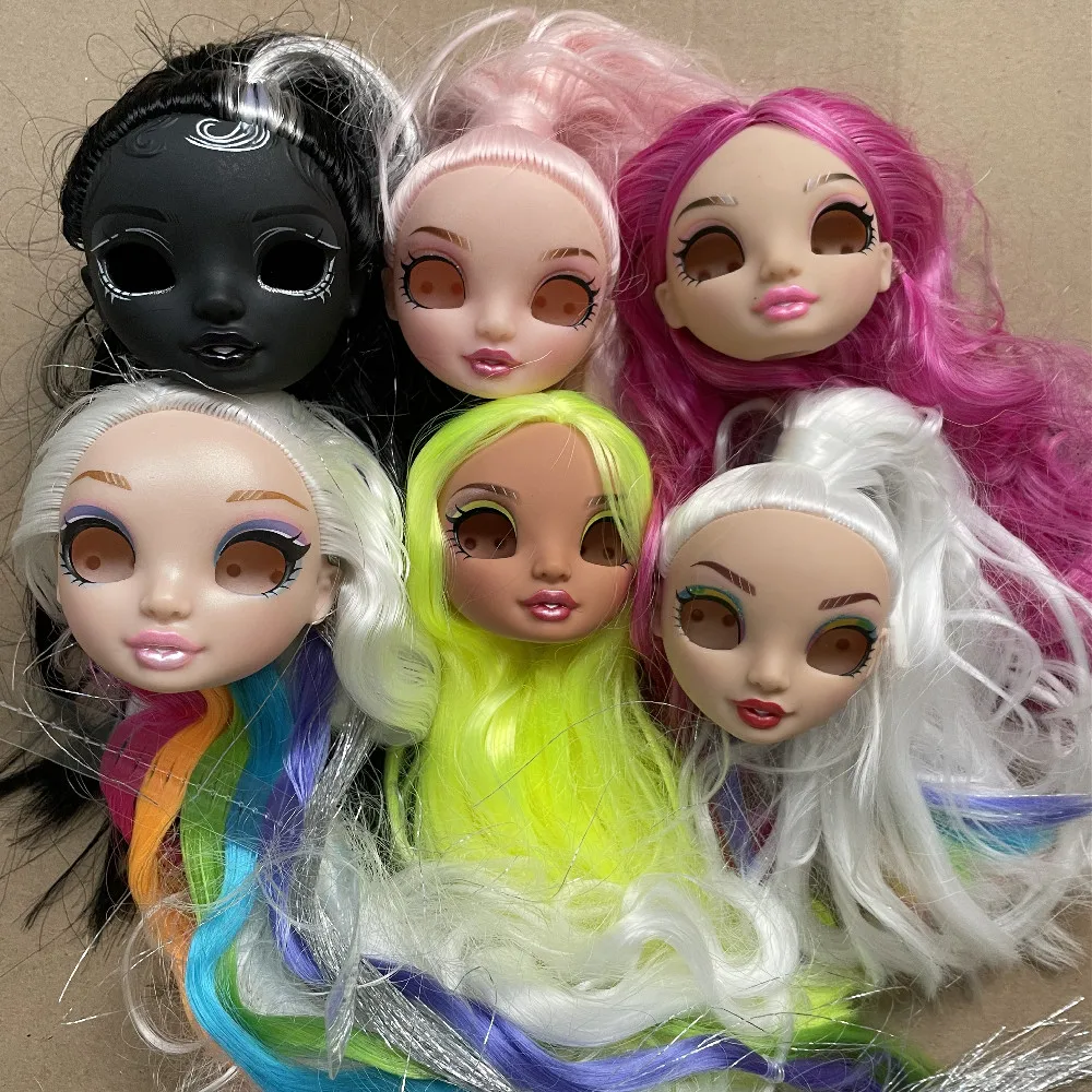 Original-New-Rainbow-Doll-Small-Heads-Colorful-Hair-Original-Doll-Heads ...