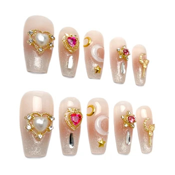 Hasvall Handmade Nails Press On Set Short Nails Acrylic Nail Supplies ...