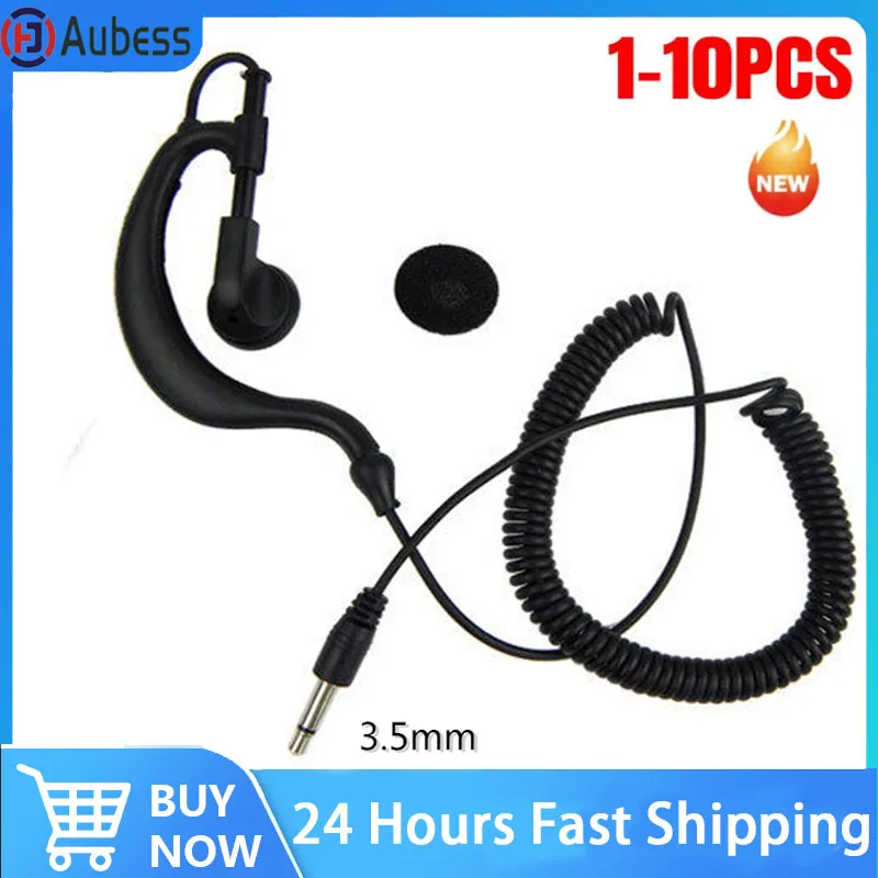 3-5mm-Air-Tube-Listen-Only-Earpiece-Single-Side-Headphones-In-Ear-Heavy ...