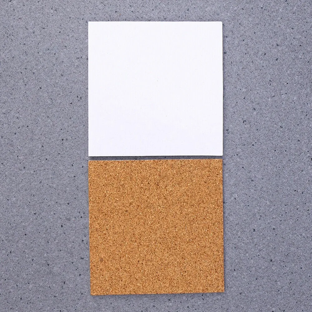 10PCS Selfadhesive Cork Coasters Squares Cork Mats Cork Backing Sheets ...