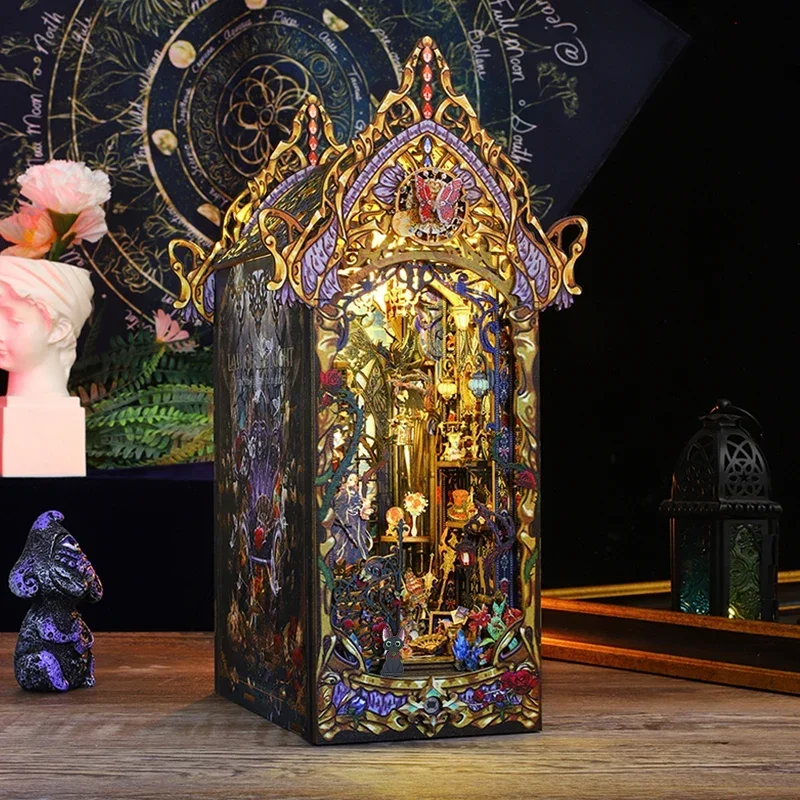 DIY-Book-Nook-Kit-Wooden-Mini-Doll-House-Assembly-Model-3D-Puzzle ...