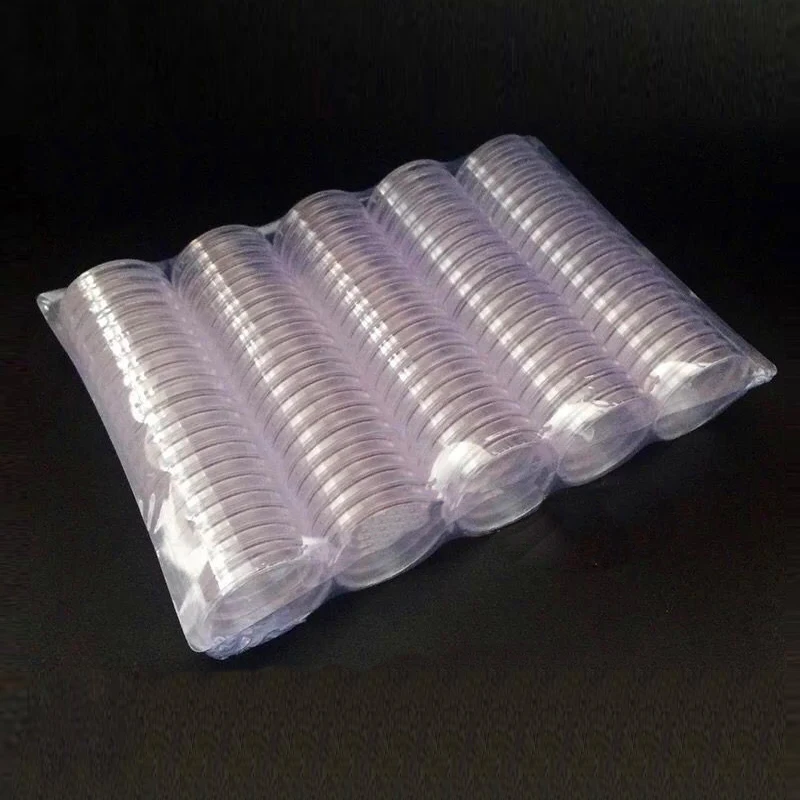 100pcs-27mm-Clear-Round-Plastic-Coin-Capsules-Containers-Coin-Protector ...