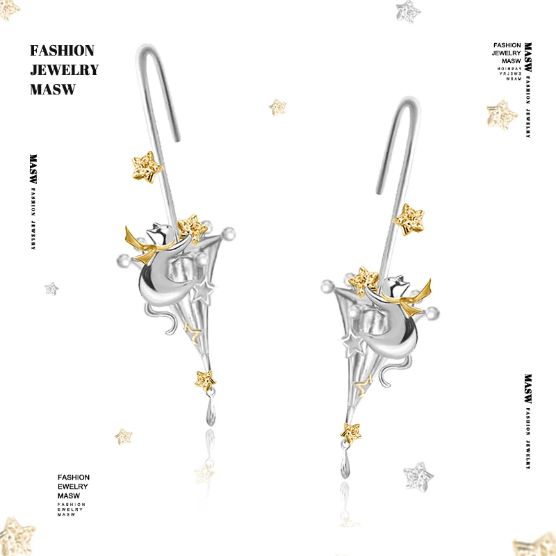 MASW Original Design Elegant Temperament Umbrella Dangle Earrings For ...