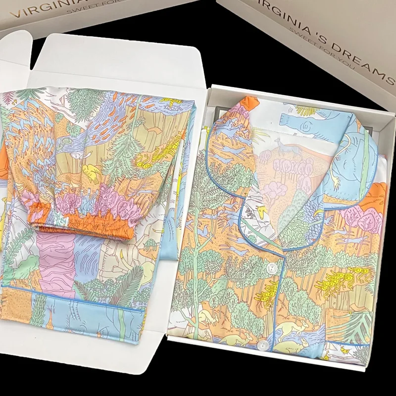 Pigiama-giungla-colorato-di-alta-qualit-Primavera-ed-estate-Cardigan-a ...