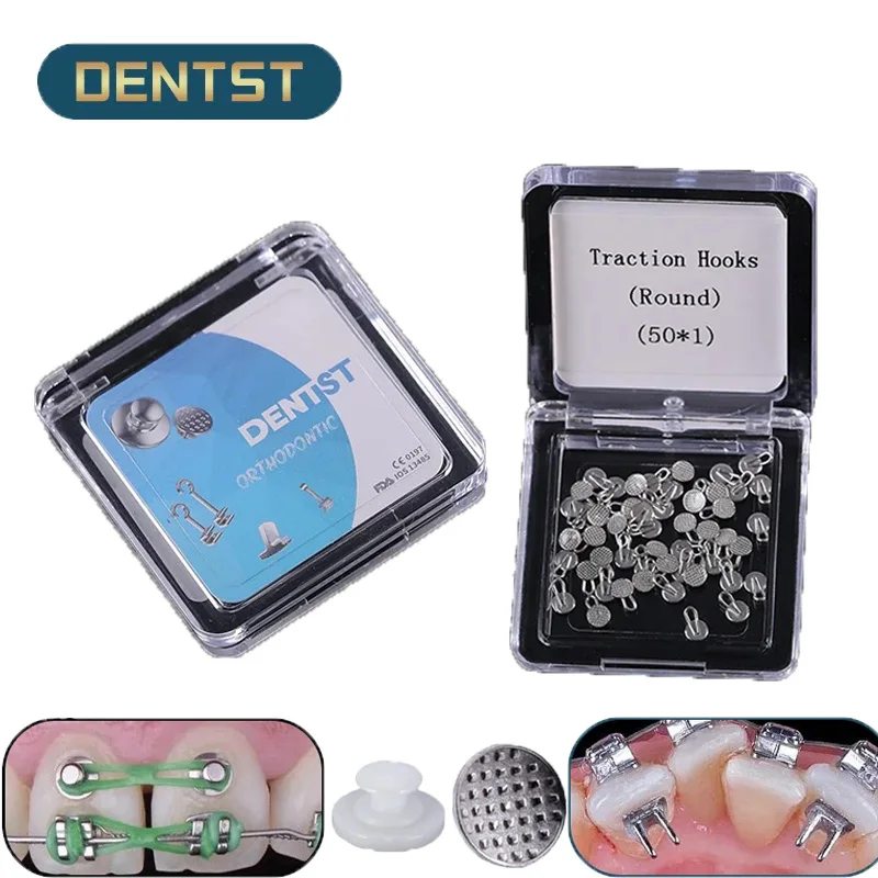 Dental-Orthodontic-Lingual-Buttons-Ceramic-Composite-Bondable-Traction ...