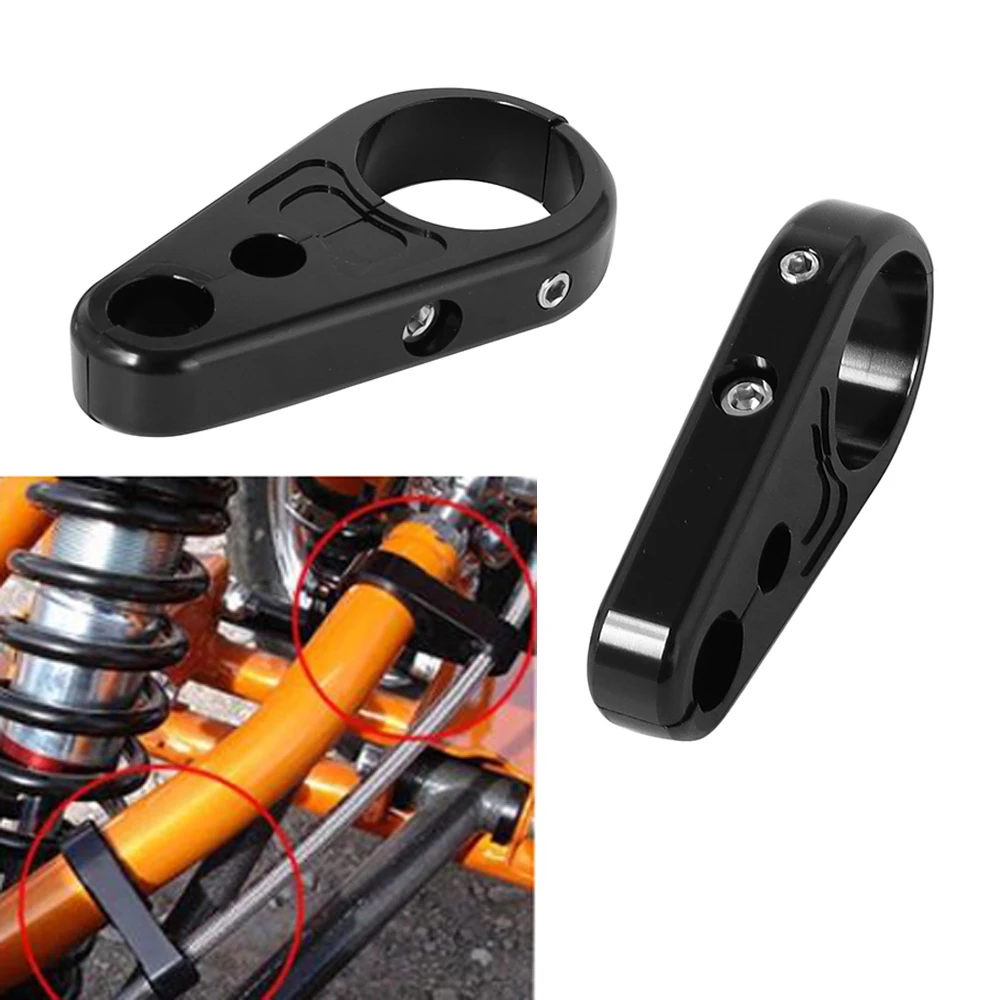 2PCS-25mm-Motorcycle-Frame-Handlebar-Clutch-Cable-Brake-Line-Clamp ...