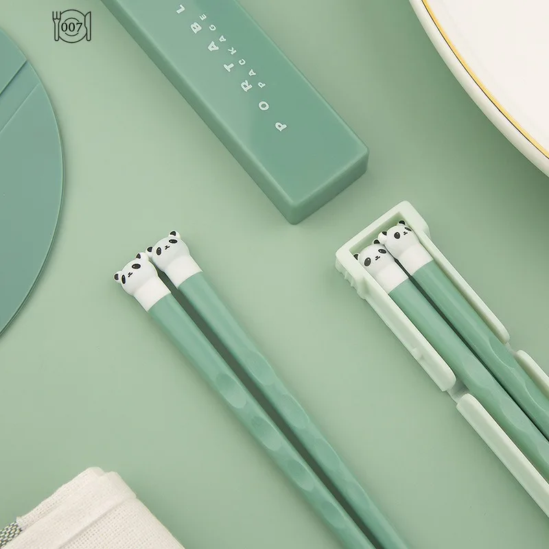 Kawaii-Panda-Chopstickswith-Portable-Box-TravelPlastic-Chop-Stick ...