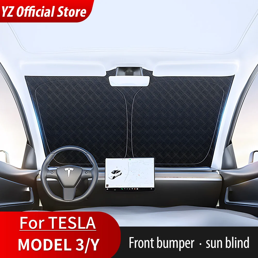 YZ-For-Tesla-Model-Y-3-2016-2023-Car-Sun-shade-Front-Window-Shade-Cover ...