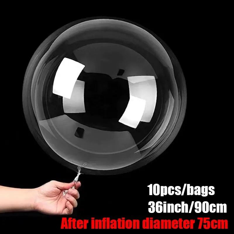 10 globos inflables Bobo de 12/18/24/36 pulgadas, globos transparentes ...