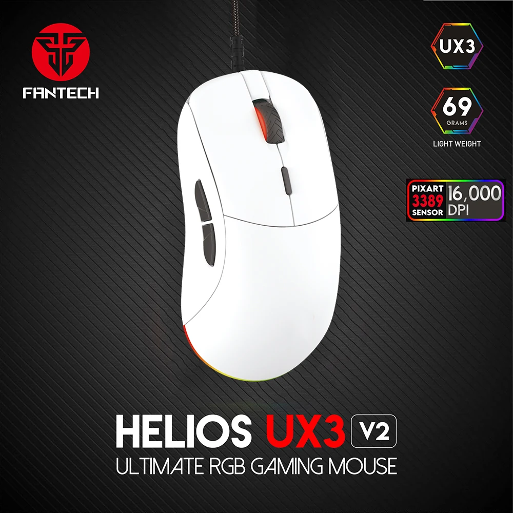 Fantech UX3 V2 profissão gaming mouse pixart 3389 16000dpi 1000hz ...