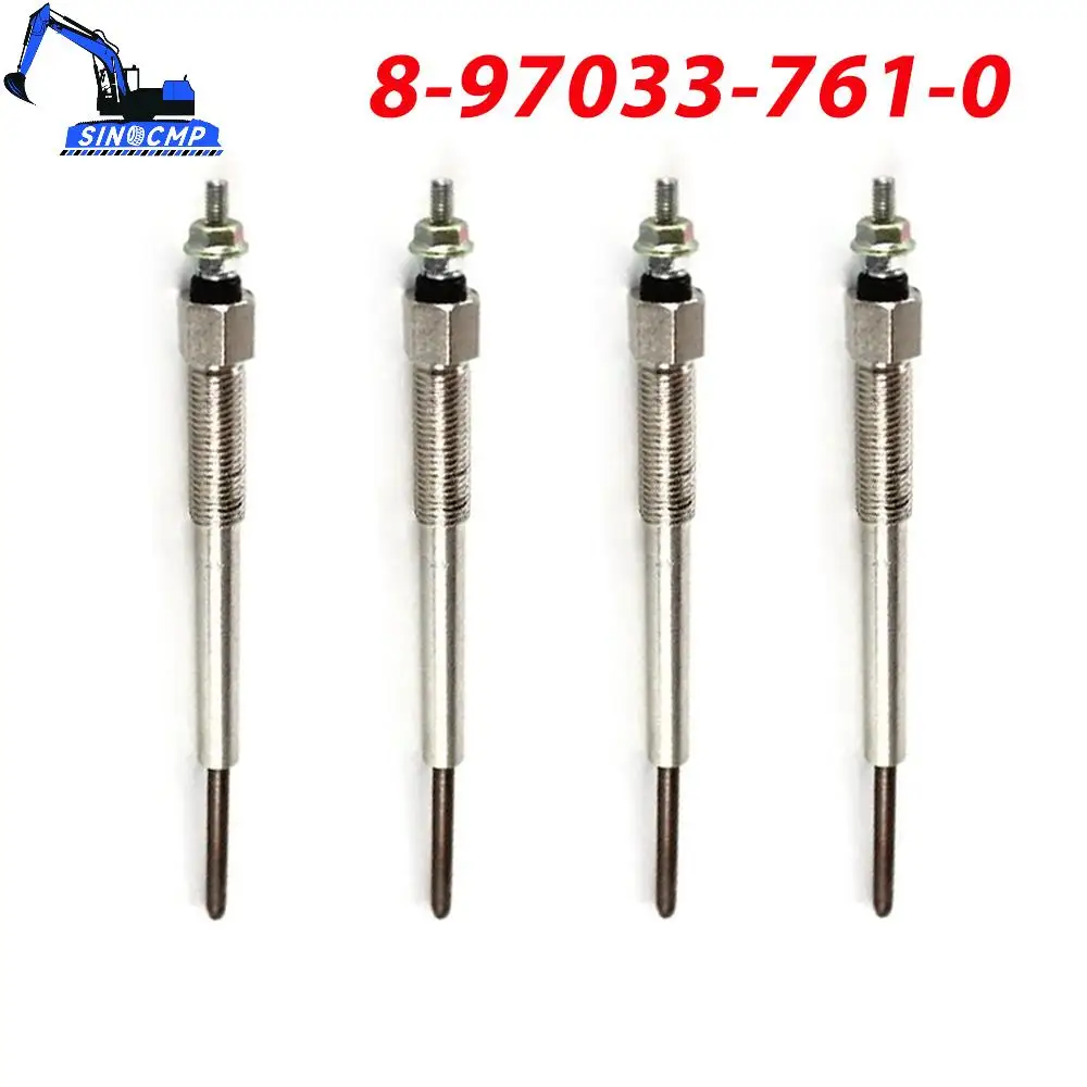 8-97033-761-0 8970337610 24V Glow Plug For ELF250 4BC2 NKR57 NPR57 4HF1 ...