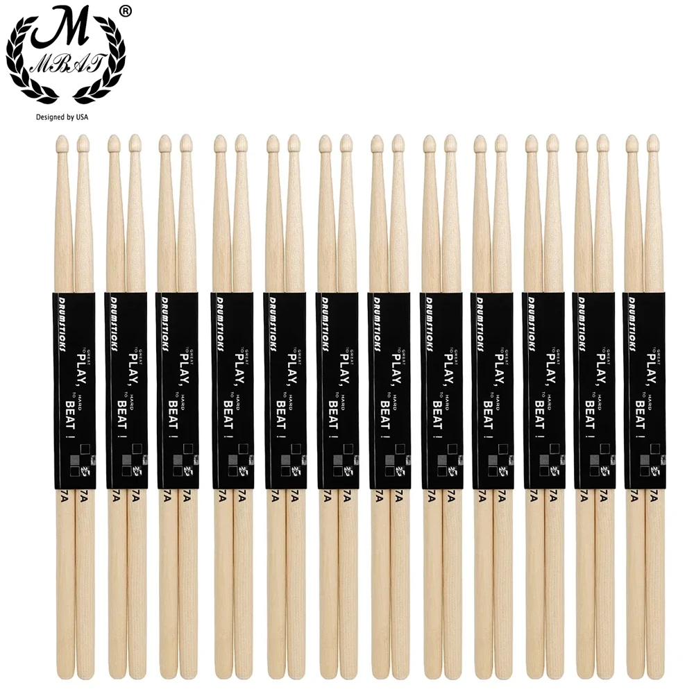 Palitos-de-tambor-profesionales-baquetas-de-punta-de-madera-de-arce-7A ...