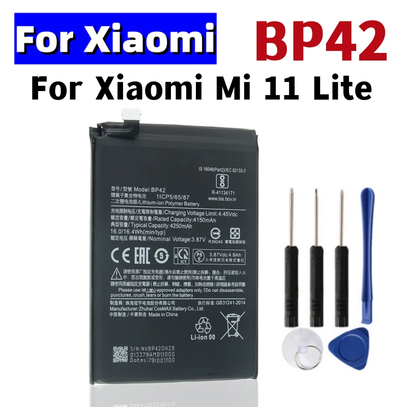 BP42 High Quality Replacement Battery For Xiaomi Mi 11 Lite Battery ...
