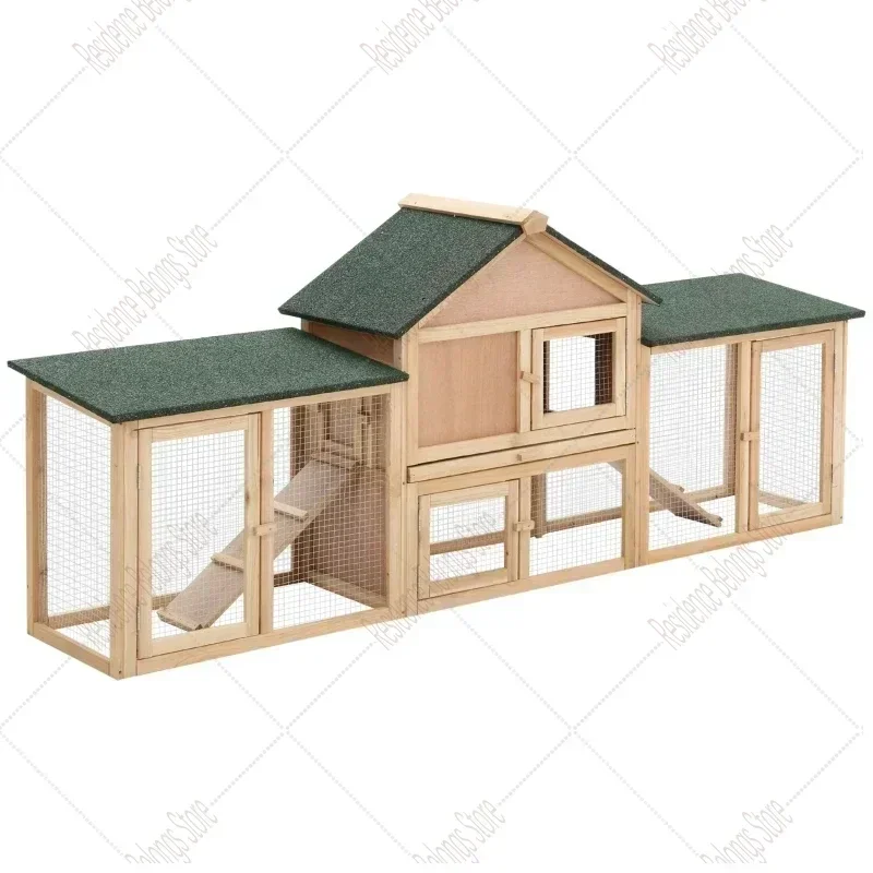 Outdoor-Rabbit-House-83-2-Story-Deluxe-XL-Wooden-Rabbit-Hutch-Big-Bunny ...